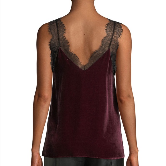 Cami NYC | Tops | Nwt Cami Nyc Josie Burgundy Velvet Camisole With Lace ...